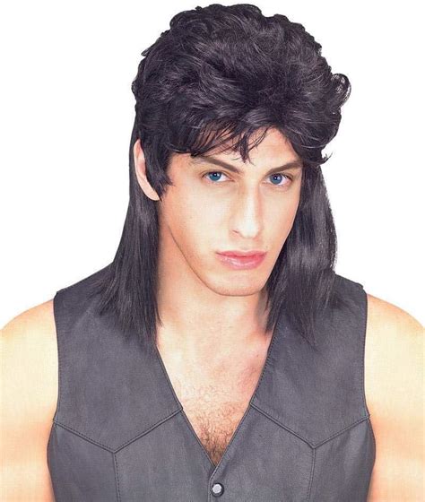 Lotfon Mullet Wigs For Men Joe Dirt Emo Wig 80s Costumes