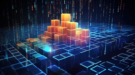 Premium Ai Image Data Call Activation And Processing Rising Data Blocks Intelligent Data