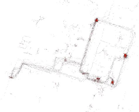 Gps Points From Smartphones Color Map Based On Spatial Density Shows