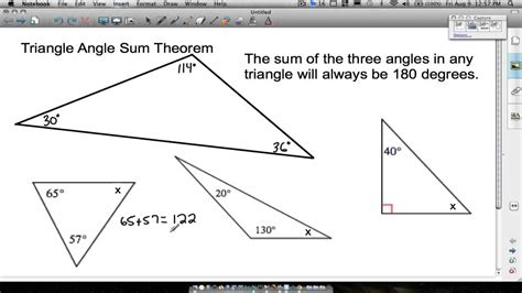 Triangle Angle Sum Theorem - YouTube