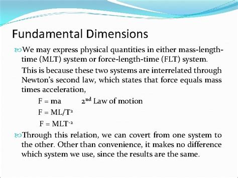 Dimensional Analysis Dimensional Analysis It Is A Pure
