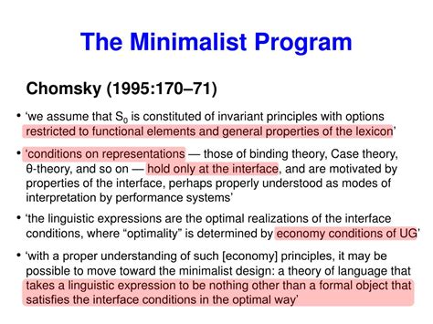 Ppt The Minimalist Program Powerpoint Presentation Free Download Id 4505579