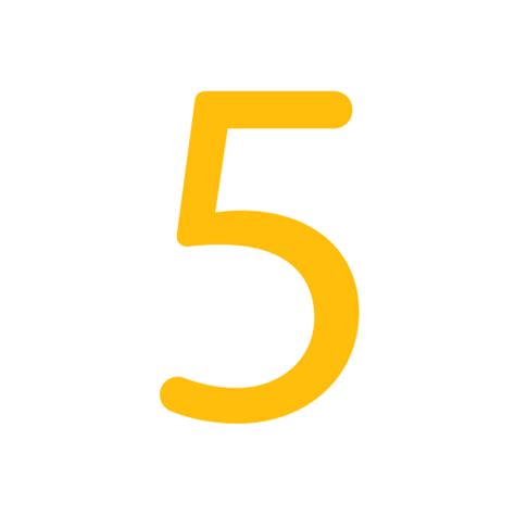 Number 5 Generic Flat Icon