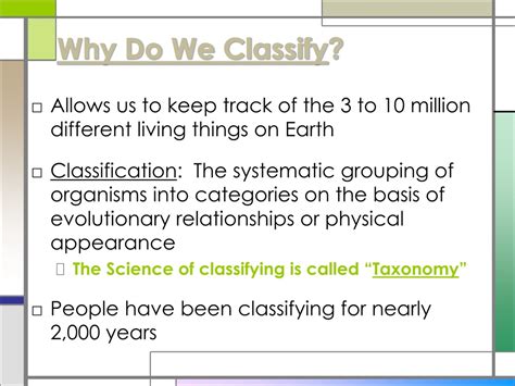 Why Do You Classify Living Things At Cameron Silcock Blog