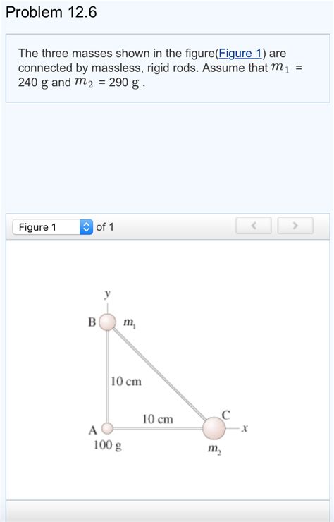 Solved The Three Masses Shown In The Figure Are Connected By