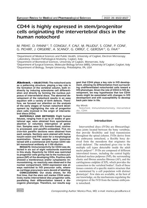 Pdf Cd44 Is Highly Expressed In Stemprogenitor Cells Originating The