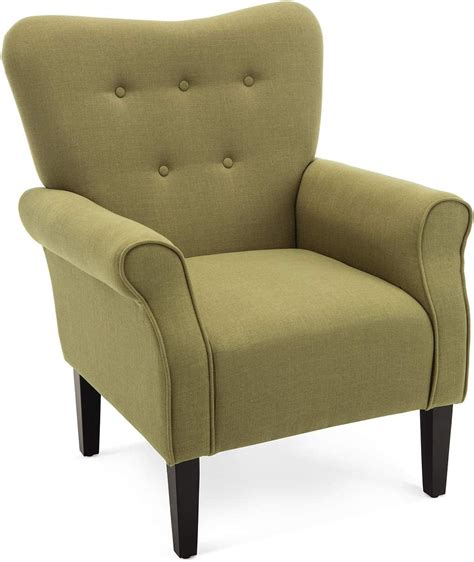 Modern Accent Chair For Living Room High Back Armchair With Wooden