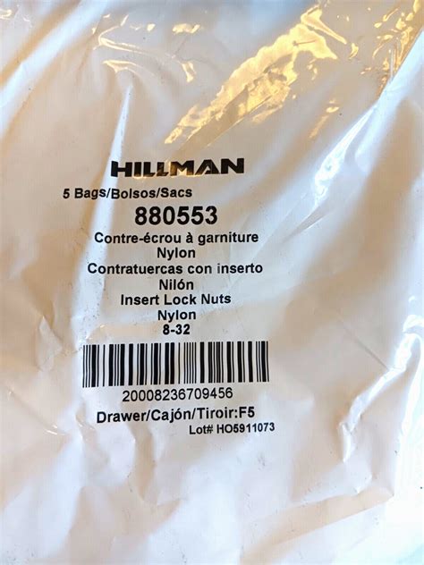 New Hillman 880553 Nylon Insert Lock Nuts Mega Mart Warehouse