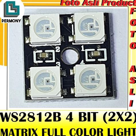 Jual Ws2812b Matrix 4bit Rgb Led 4 Bit 2x2 Ws2812 Shopee Indonesia