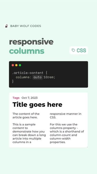 Video Learn About Css Columns Property From Ali Ghouri Ali Ghauri