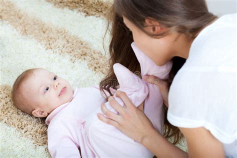 Young Mother Playing With Her Daughter Stock Image Image Of Caucasian