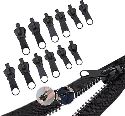 Replacement Zipper Pull 12pcs Black Universal Instant