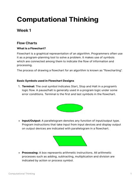 Computational Thinking Flowcharts Data Types And Collections