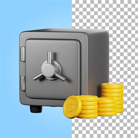Premium Psd 3d Rendering Of Locker With Coins