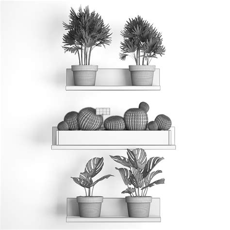 식물 세트 벽 장식 수직 정원 51 3d 모델 6 Max Fbx Obj Unknown Free3d