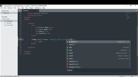 Display Mysql Database In Html Tables Youtube
