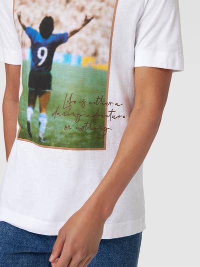 Mos Mosh T Shirt Mit Statement Print Modell Icon Weiss Online Kaufen