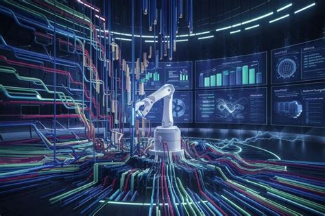 Abstract Digital Technology Background Big Data Visualization High Speed Network Connection