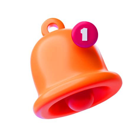 notification bell for social media reminder realistic icon 23448831 png