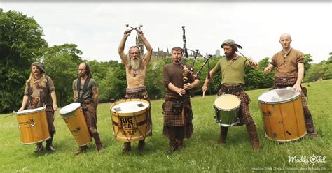 Shirtless Scottish Warrior Ignites Ancestral Fire With Thunderous Drums