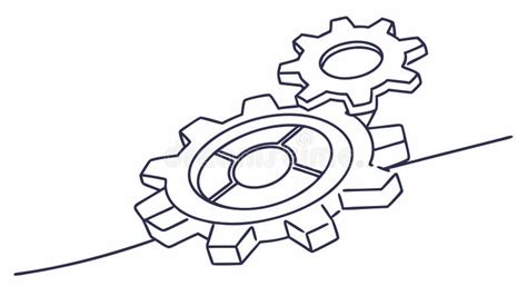Person Connecting Gears Teamwork Process Illustration Vector Design Generative Ai Stock Vector