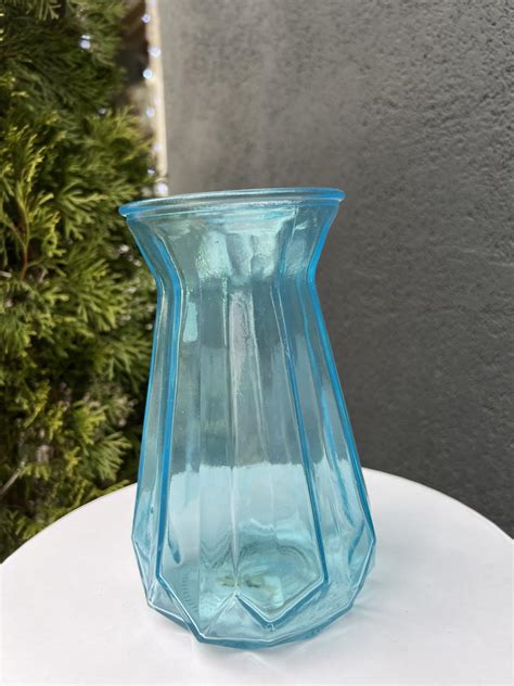 ᐉ Ваза стеклянная Viva Ombré 20 см Голубой 22040 • Купить в Киеве Украине • Лучшая цена в