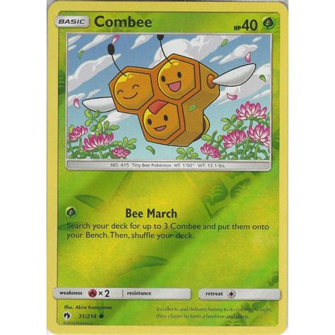 Pokemon Trading Card Game 31214 Combee Common Reverse Holo Sm 08