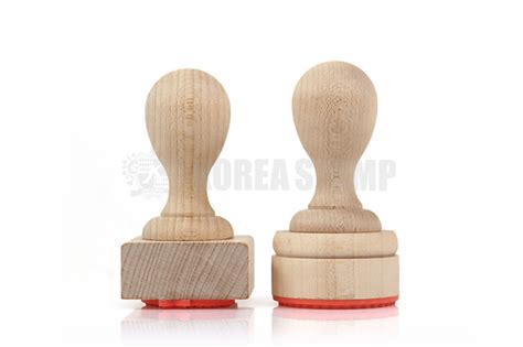 메이플 고급원목스탬프 원형정사각 40mm 코리아스탬프도장인장고무인 국내최대업체