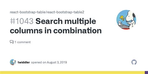 Search Multiple Columns In Combination · Issue 1043 · React Bootstrap Tablereact Bootstrap