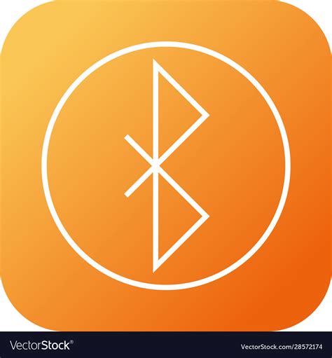 Beautiful Bluetooth Line Icon Royalty Free Vector Image