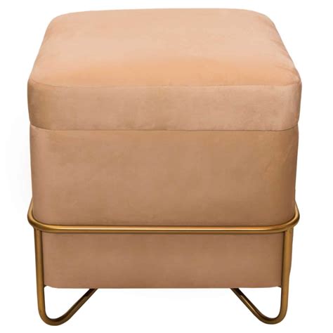 Плюшена табуретка с място за съхранение 2 размера Tonys Decor