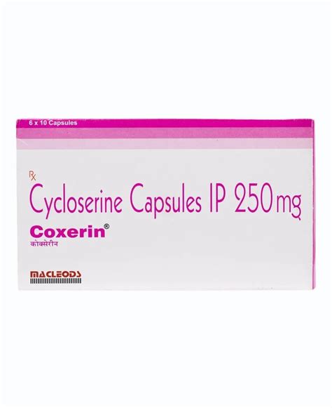 Coxerin Cycloserine Tablet Packaging Size 10x6 250 Mg At ₹ 590box