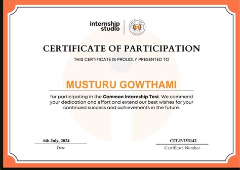 Gowthami M On Linkedin Internship Certificate Careerdevelopment