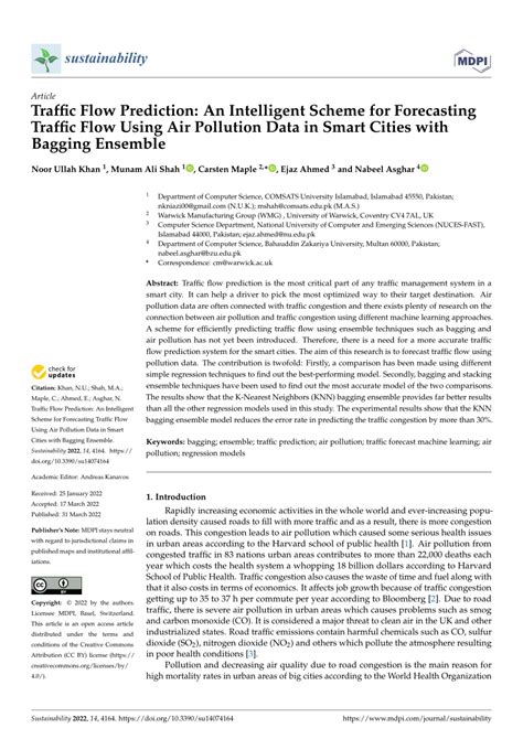 (PDF) Traffic Flow Prediction: An Intelligent Scheme for Forecasting Traffic Flow Using Air ...