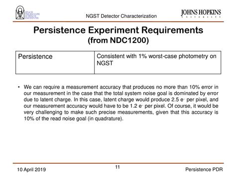 Persistence Experiment Preliminary Design Review Ppt Download