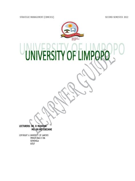 Course Outline Cbmc032 2023 Pdf Strategic Management Knowledge