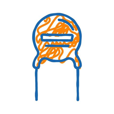 Electrolytic Capacitor Electronic Component Icon Doodle Illustration