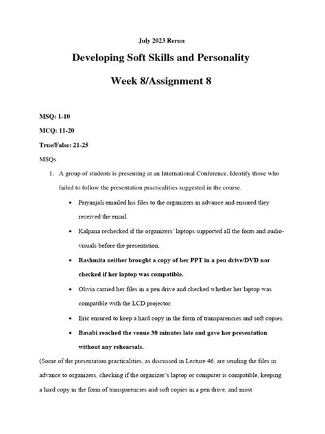 Dssp Assignment 8 Pdf Speed Reading Public Speaking