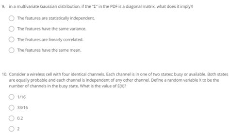 Solved In A Multivariate Gaussian Distribution If The Chegg