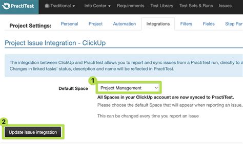 PractiTest Integration ClickUp Help