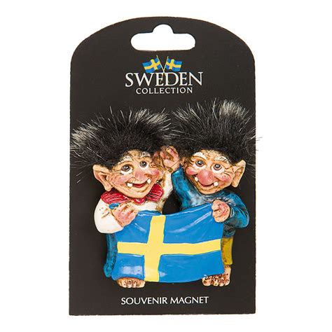 Souvenir Magnet Sverige Troll Partykungen