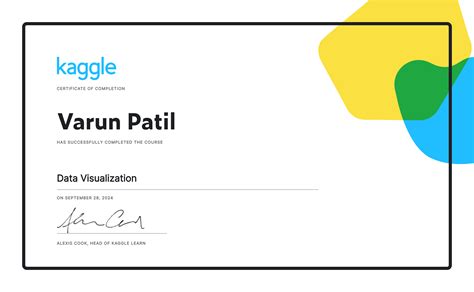 Varun Patil Completed The Data Visualization Course On Kaggle