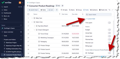 Wrike Timeline Onepager