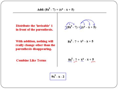 Addition And Subtraction Of Polynomials Pptx Science