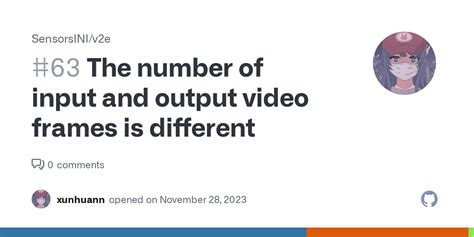 the number of input and output video frames is different · issue 63