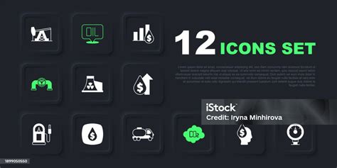 달러 기호 모터 가스 게이지 원자력 발전소 구름의 Co2 배출 파이프 밸브 단어 오일 및 탱커 트럭 아이콘으로 오일 방울을 설정합니다 벡터 0명에 대한 스톡 벡터 아트 및