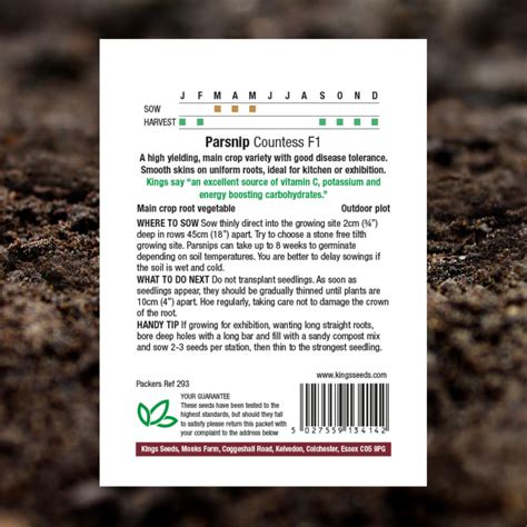 vegetable seeds parsnip countess f1 millstone garden centre