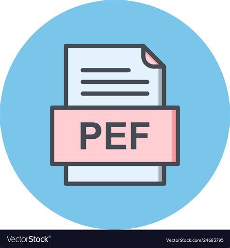 Pef File Document Icon Royalty Free Vector Image
