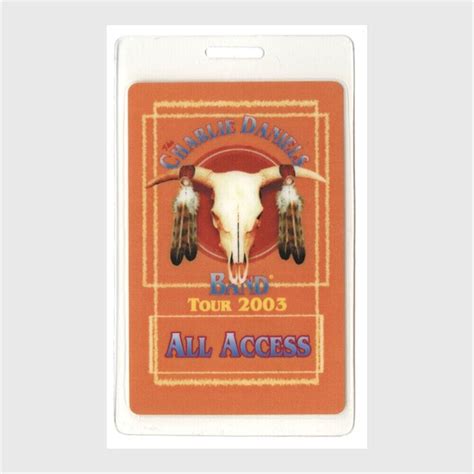 Charlie Daniels Band Concert Tour All Access Laminated Backstage Pass Opens In A New Window