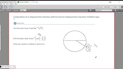 Composition Of A Trigonometric Function With Its Inverse Trigonometric Function Youtube